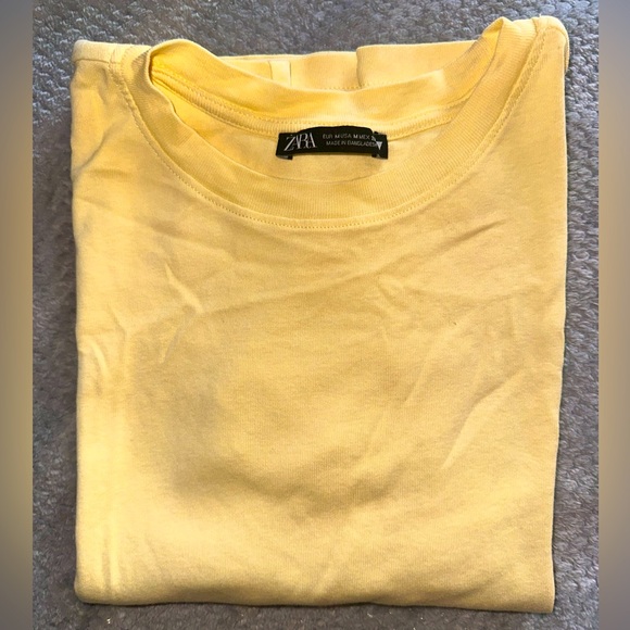 Zara | Tops | Zara Yellow T | Poshmark